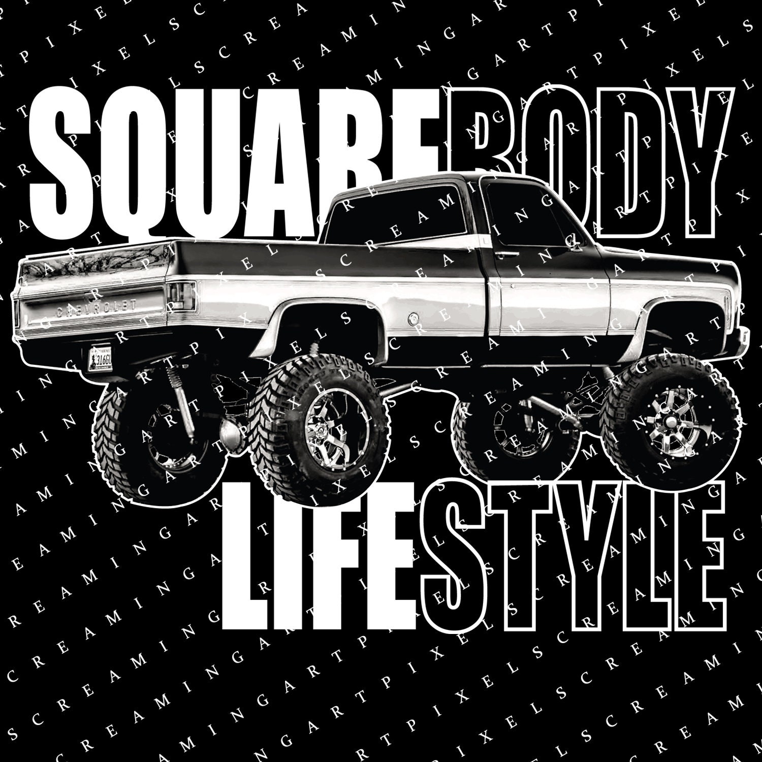 Chevy K20 Squarebody Truck, Digital File, PNG and SVG File, Chevy K10 ...