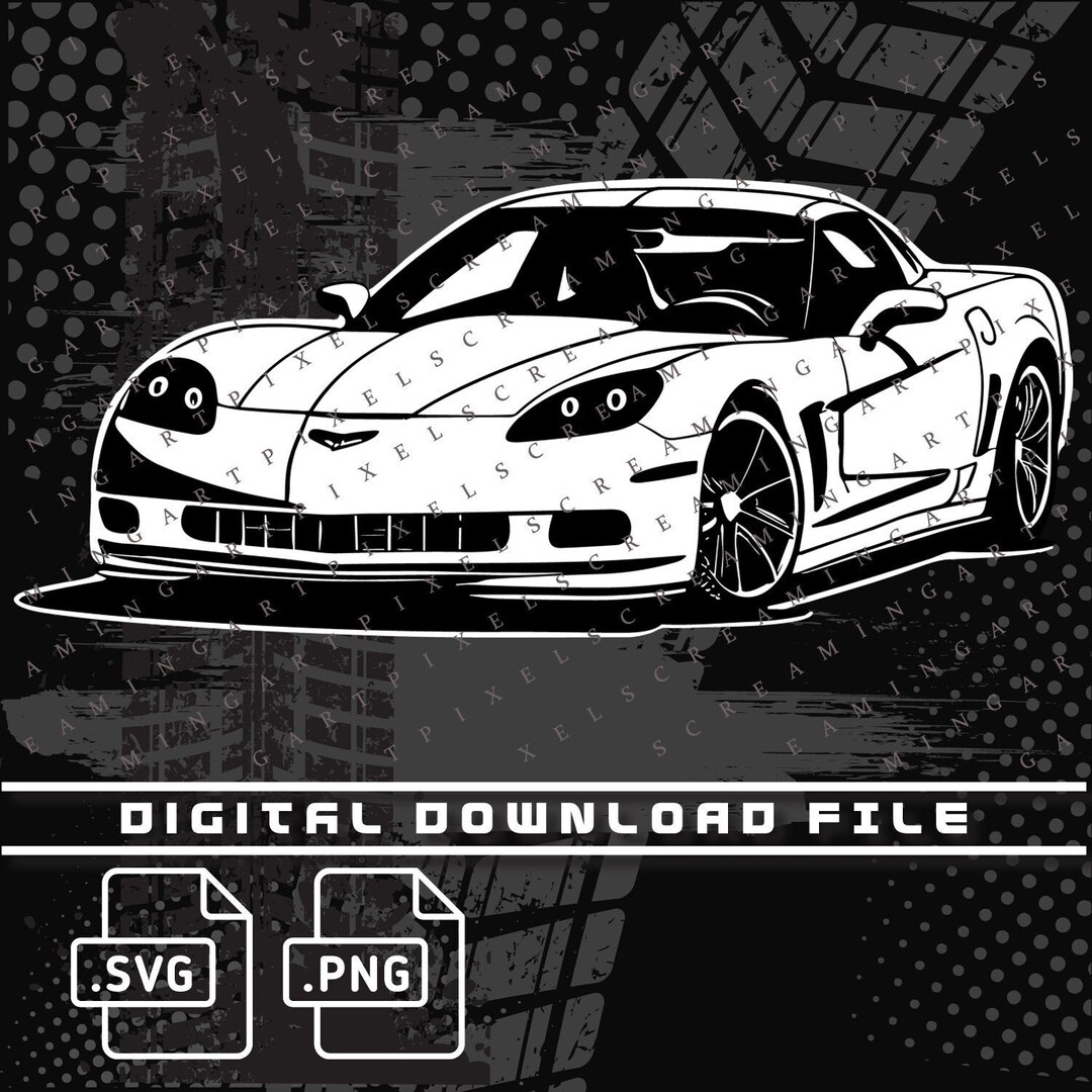 Chevy Corvette Silhouette Digital File, C5, C6 Silhouette, Chevy Racing ...