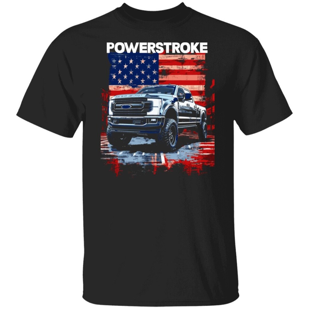 Power Stroke Ford F250 American Patriotic Flag Powerstroke Diesel Truck ...