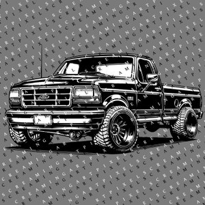 Ford Powerstroke F250 Diesel Digital File, PNG and SVG Files, Graphic ...