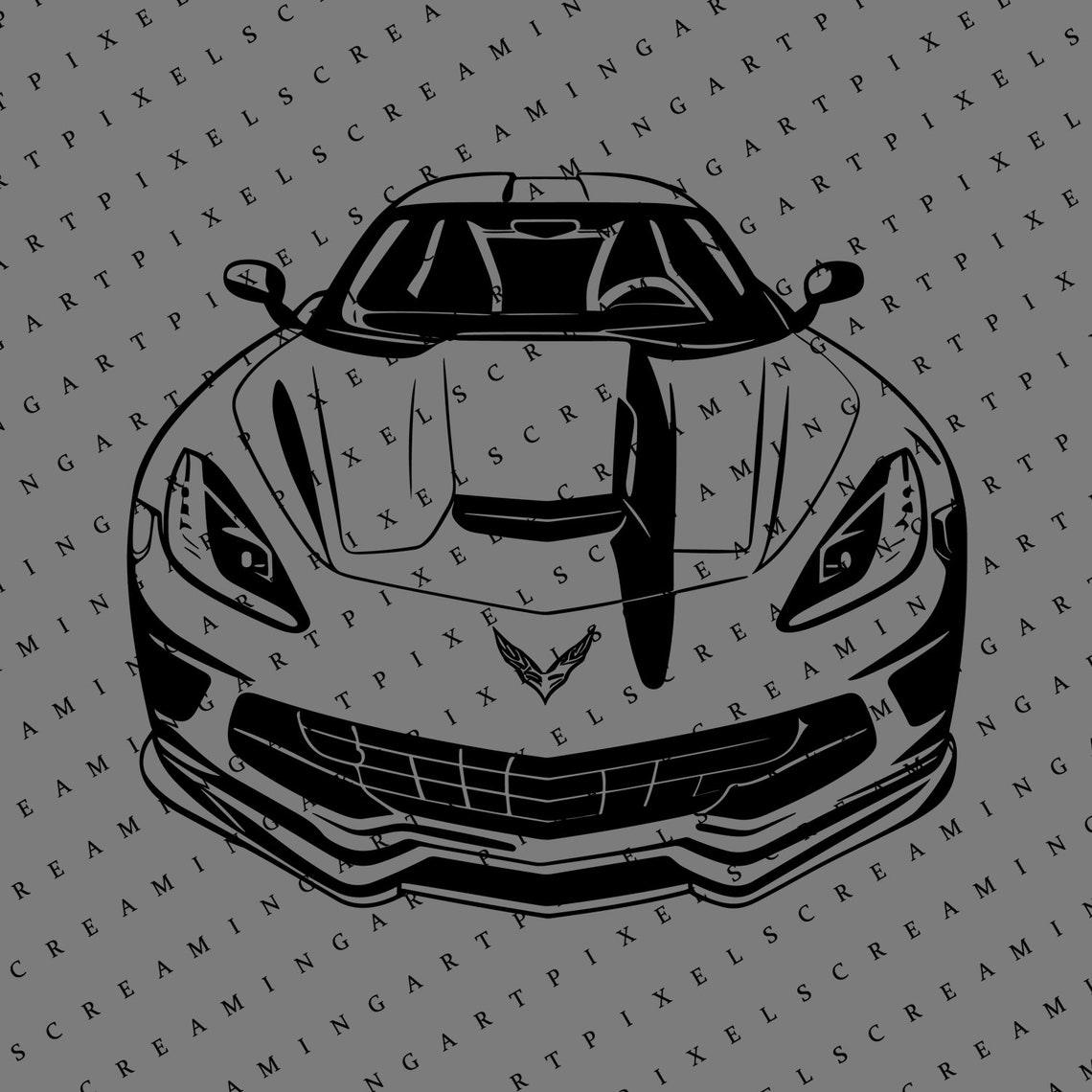 Chevy Corvette Silhouette Digital File, C5, C6 Silhouette, Chevy Racing ...
