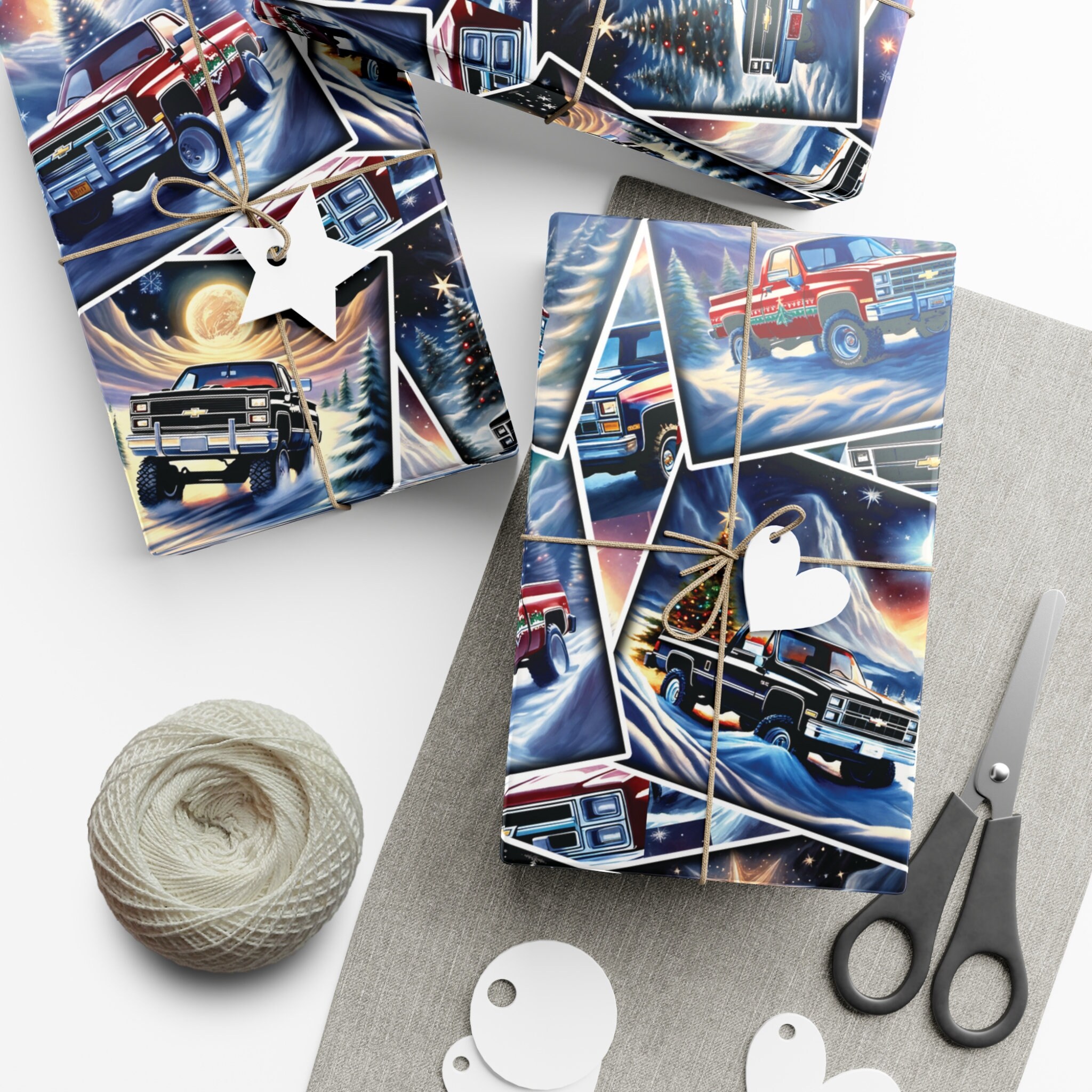 Chevy Squarebody Truck Christmas Wrapping Paper C10 Truck - Etsy