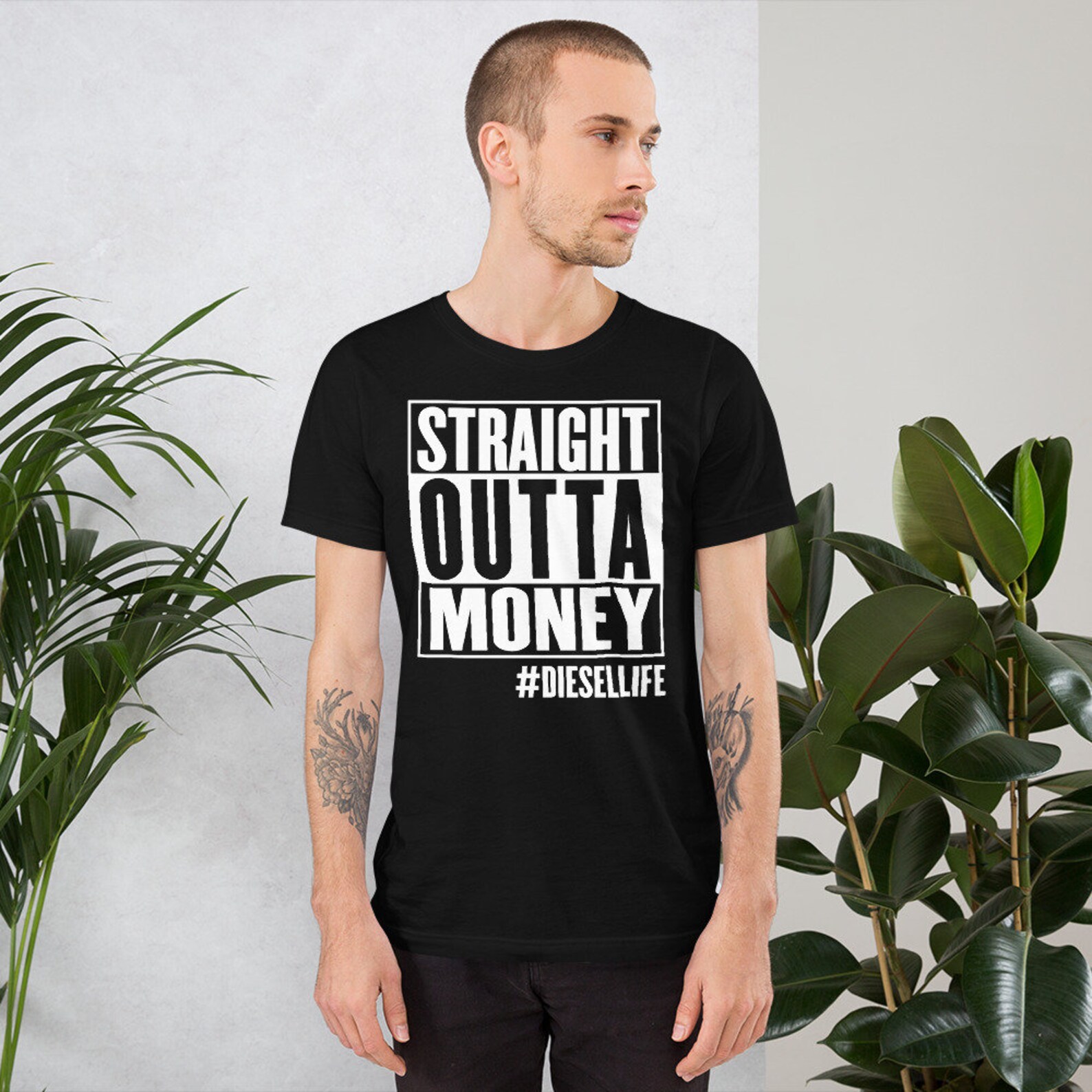 STRAIGHT OUTTA MONEY Diesel Shirt Diesel T Shirt Diesel - Etsy