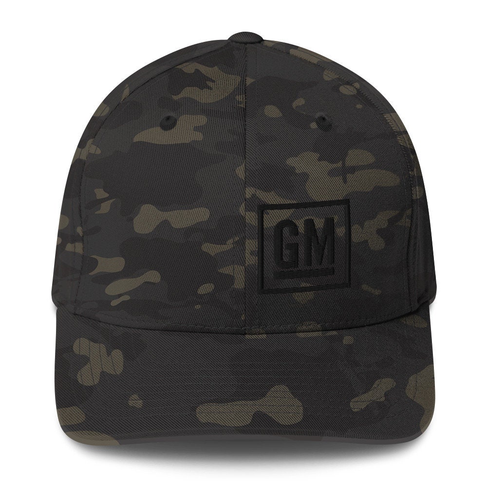 GM Logo Flex Fit, Chevy Truck Hat Structured Twill Cap, Black Logo ...