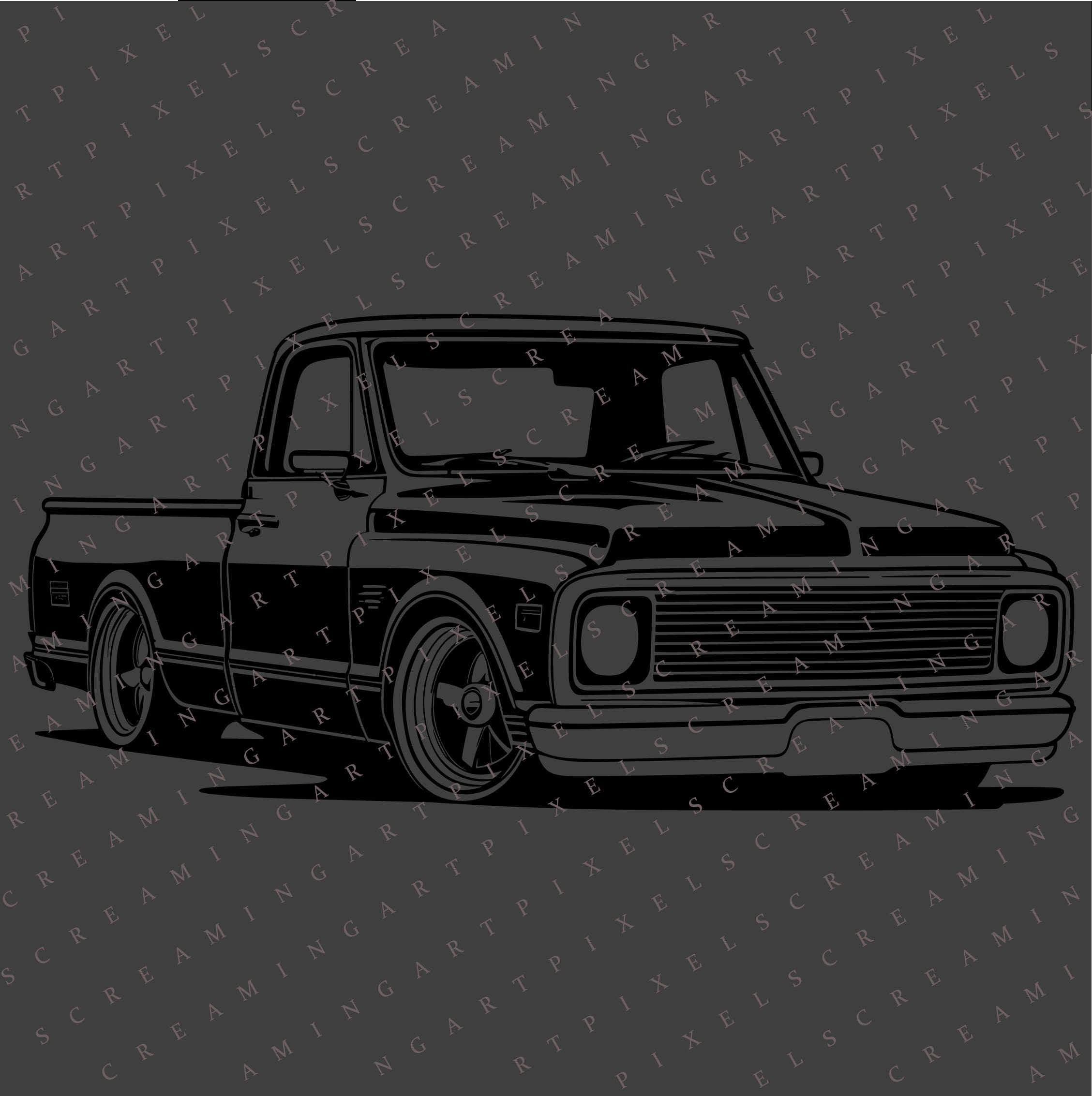 Chevy C10 Silhouette, Digital File, C10 Truck File, Chevy Truck, PNG ...