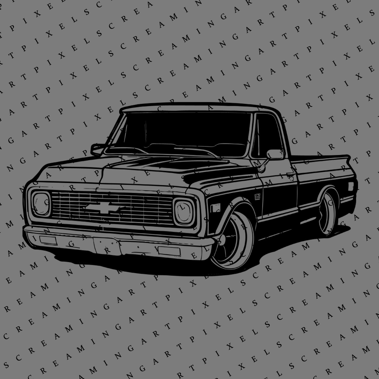 Chevy C10 Silhouette, Digital File, C10 Truck File, Chevy Truck, PNG ...