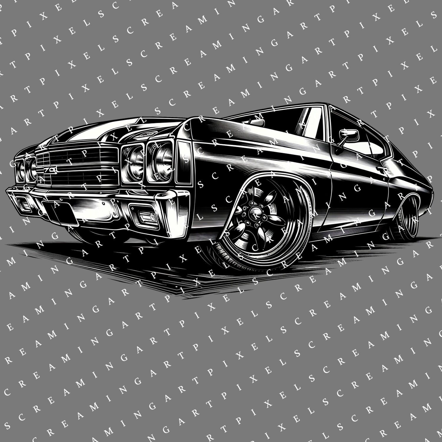Chevy Chevelle SS, Chevelle Silhouette Digital File, Png & Svg File ...