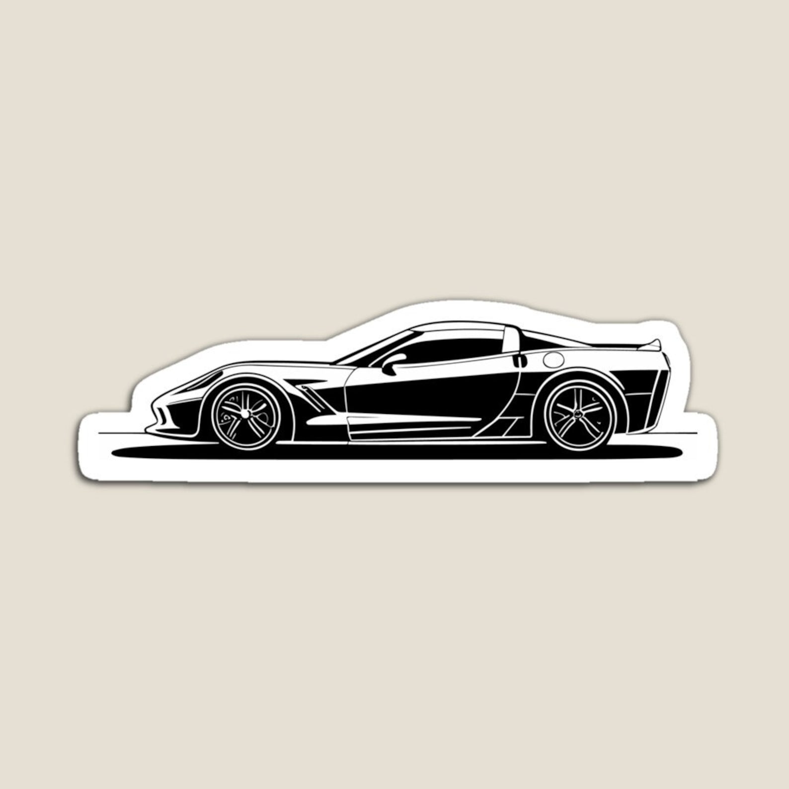 Chevy Corvette Silhouette Digital File, C5, C6 Silhouette, Chevy Racing ...