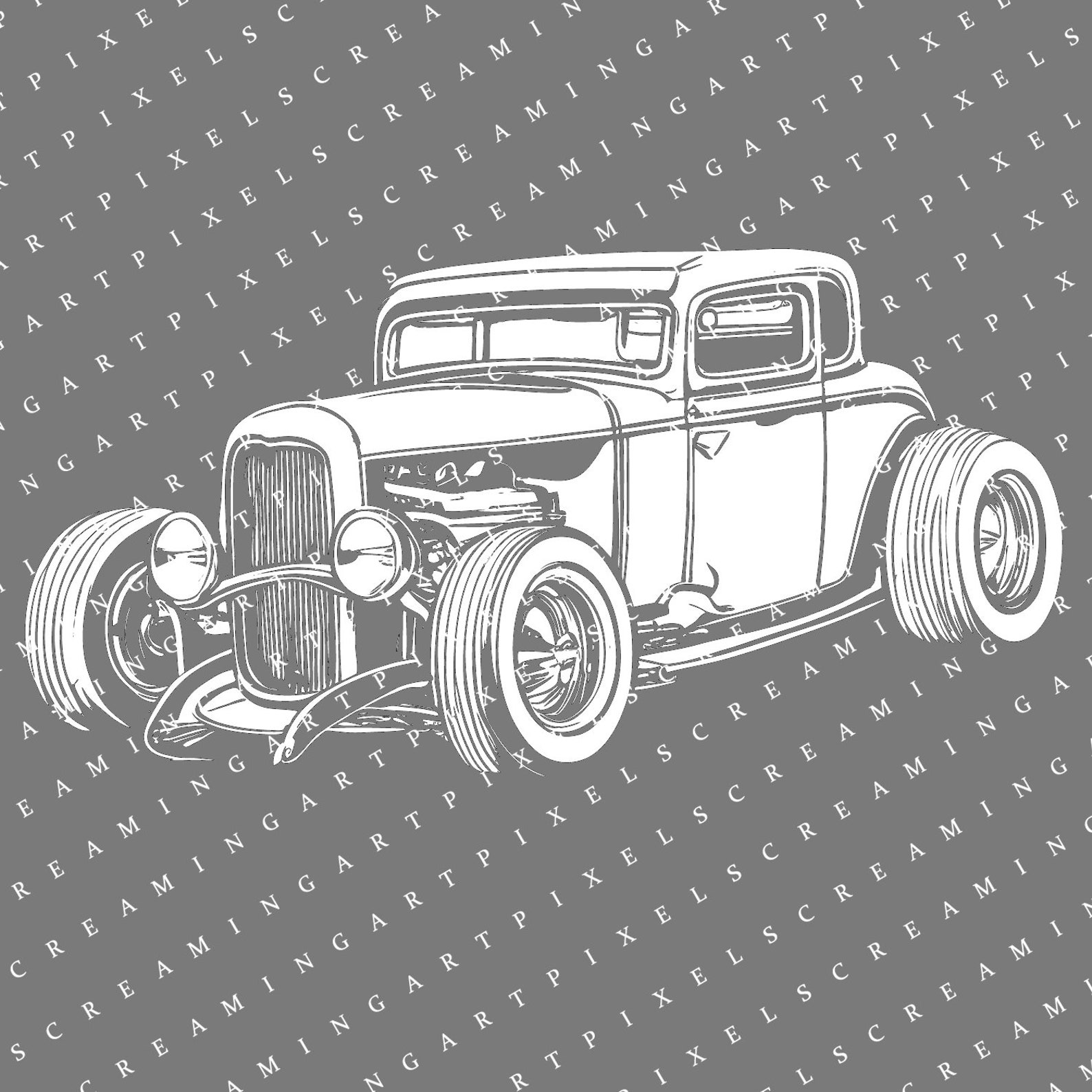 Coupe Hot Rod Deuce Coupe Digital File, 1932 Coupe Silhouette, Hot Rod ...