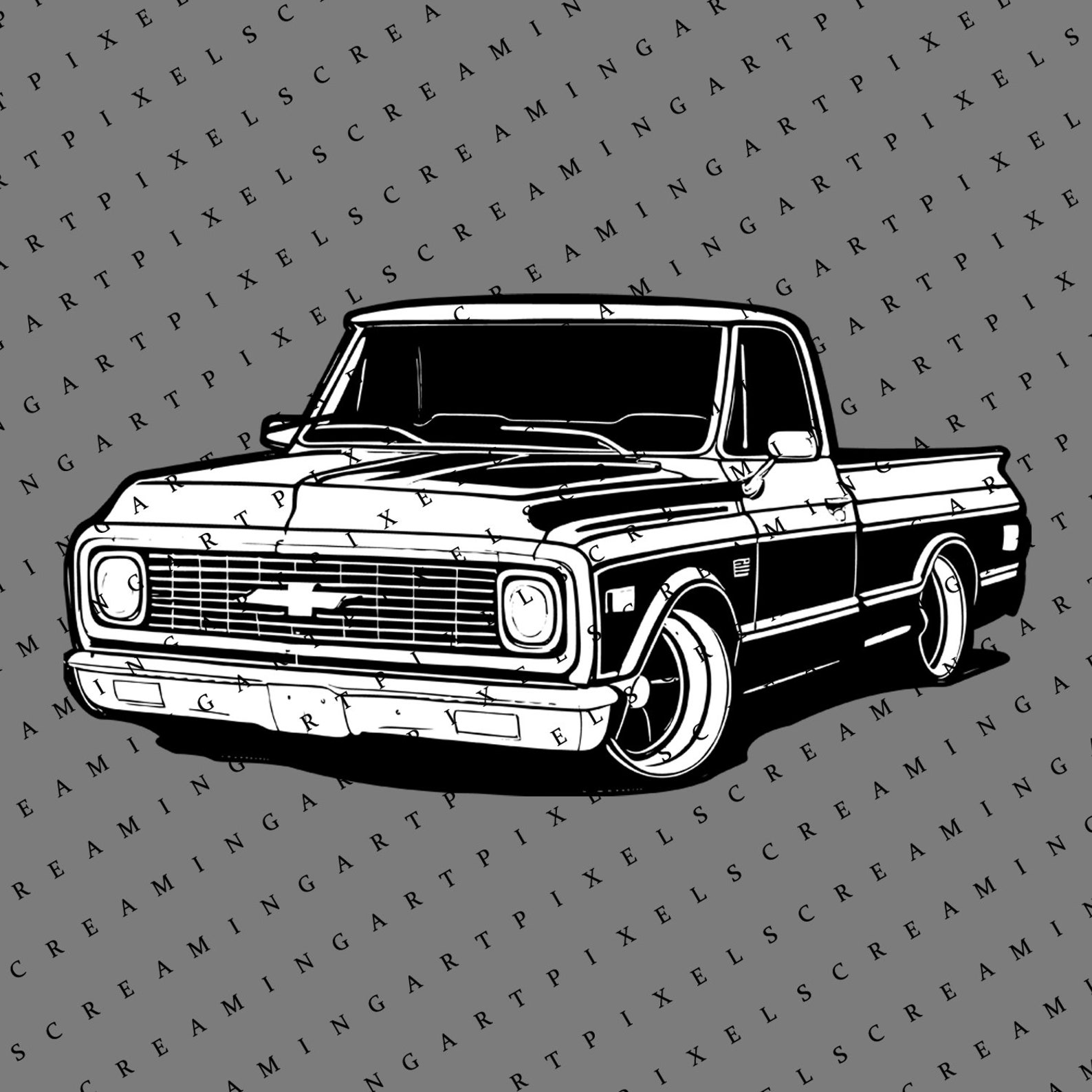 Chevy C10 Silhouette Digital File C10 Truck File Chevy Truck Png