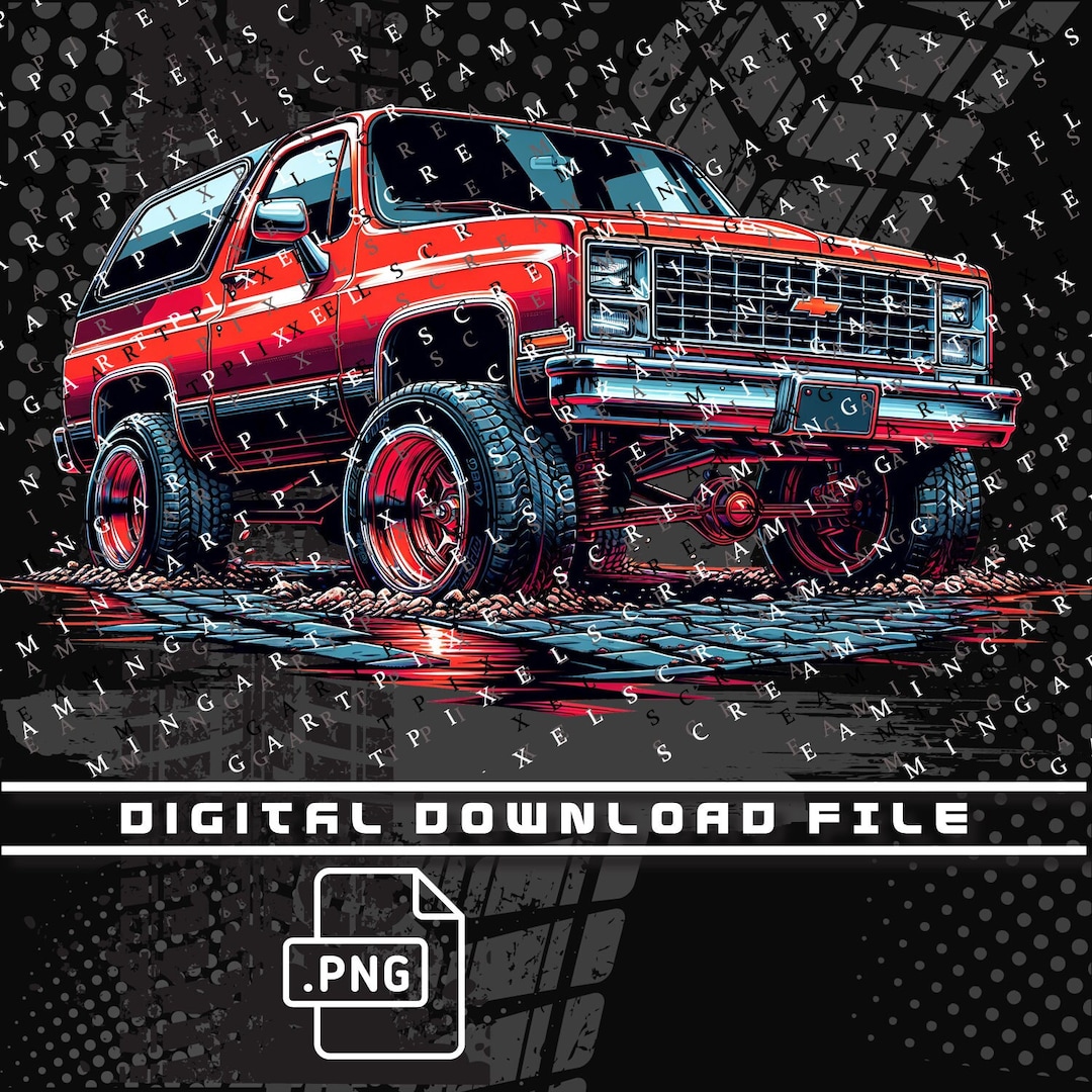 Chevy K5 Blazer Digital File, PNG File, Chevysquarebody, Graphic Clip ...