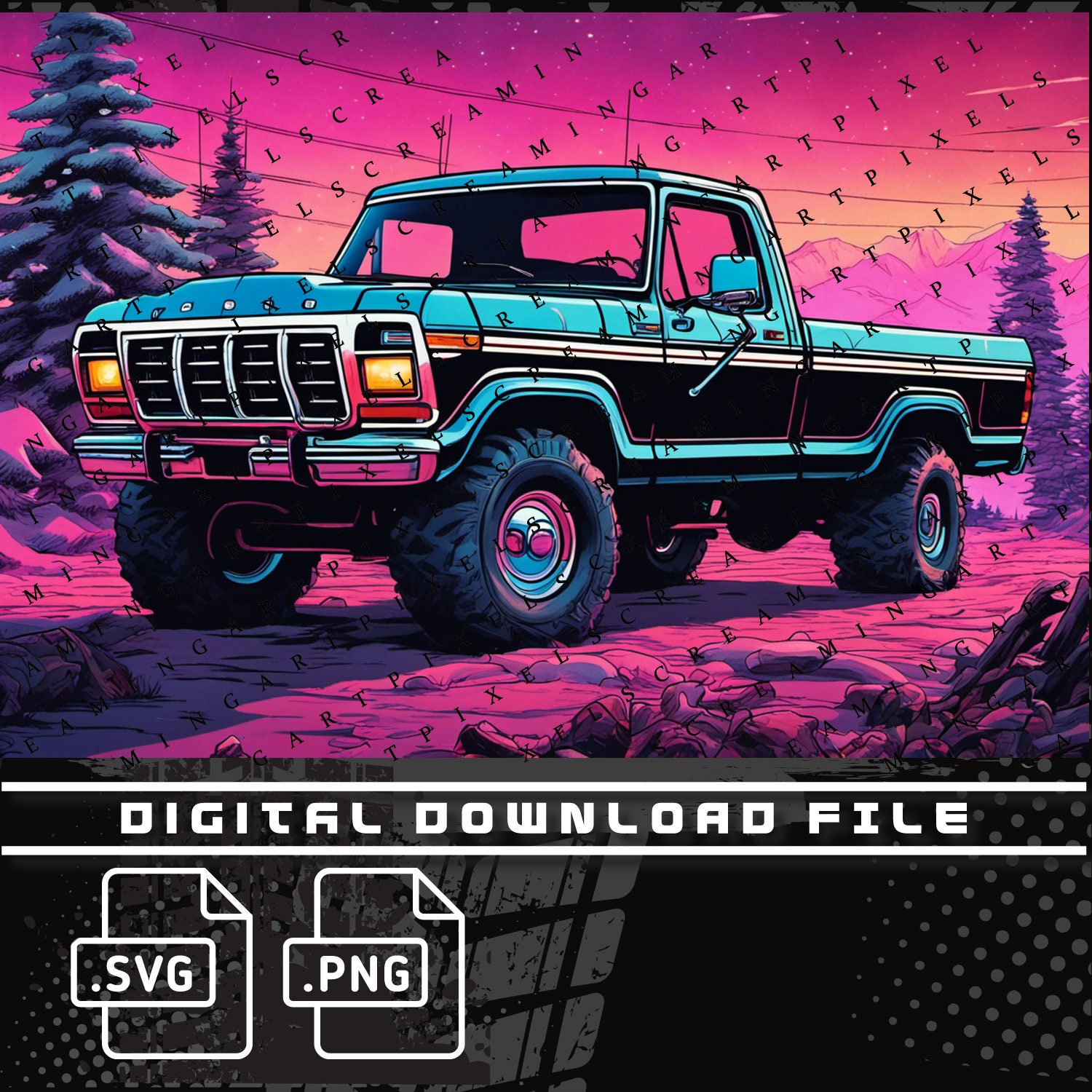 Ford Dentside Truck, Highboy Christmas Scene, Powerstroke Diesel ...
