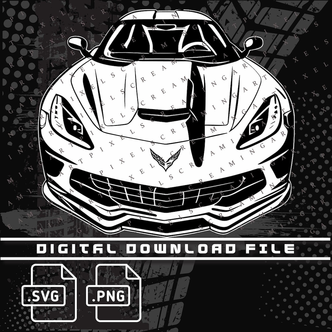 Chevy Corvette Silhouette Digital File, C5, C6 Silhouette, Chevy Racing ...