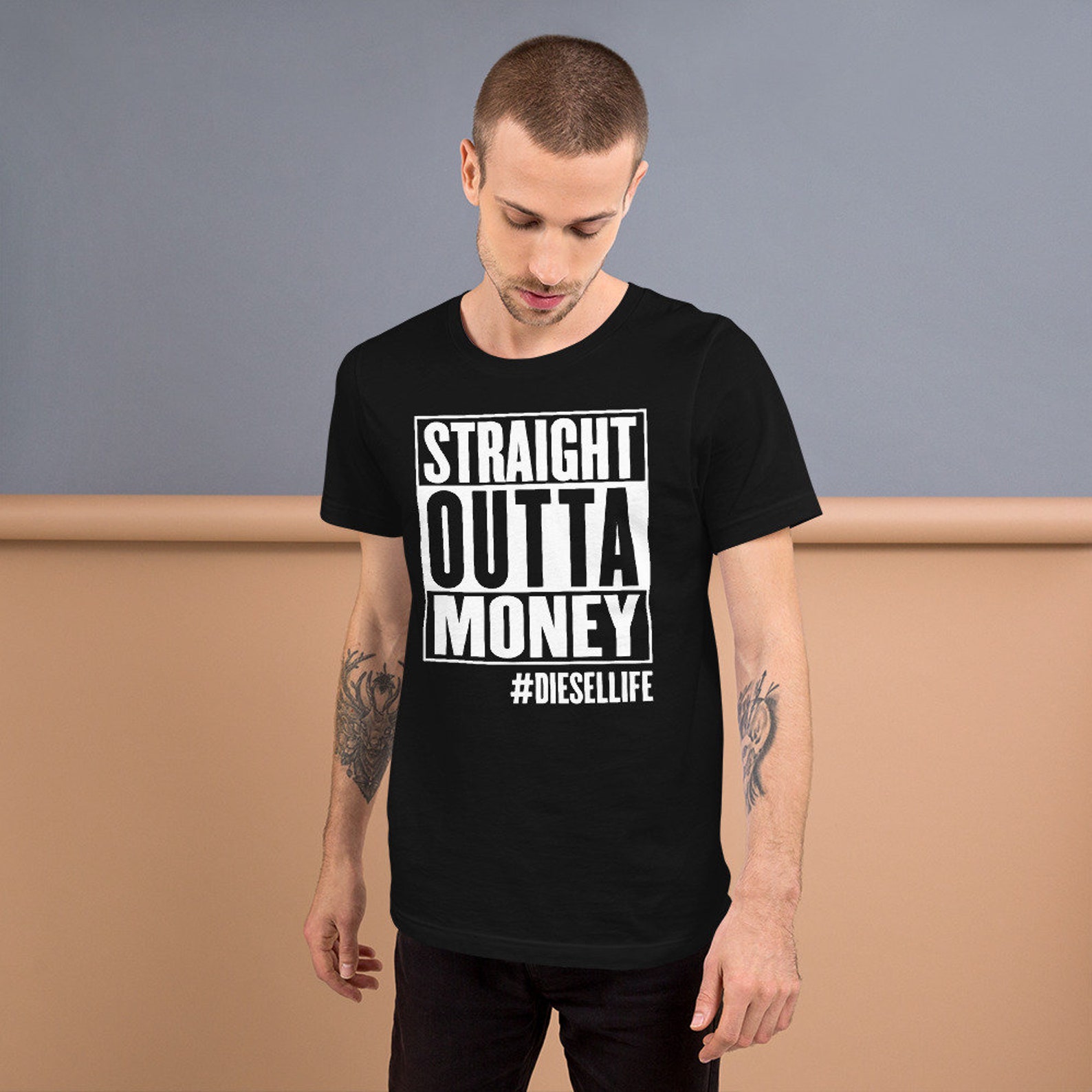 STRAIGHT OUTTA MONEY Diesel Shirt Diesel T Shirt Diesel - Etsy