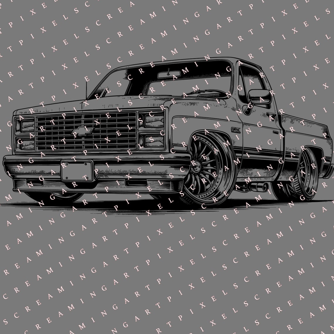 Chevy Squarebody Obs Ck Truck Digital File, PNG and SVG Files, Chevy ...