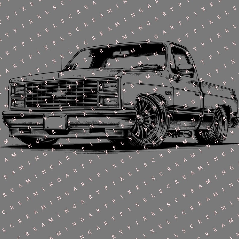 Chevy Squarebody Obs Ck Truck Digital File, PNG and SVG Files, Chevy ...