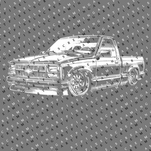 Chevy S10 Mini Truckin Digital File, PNG and SVG Files, Obs Truck ...