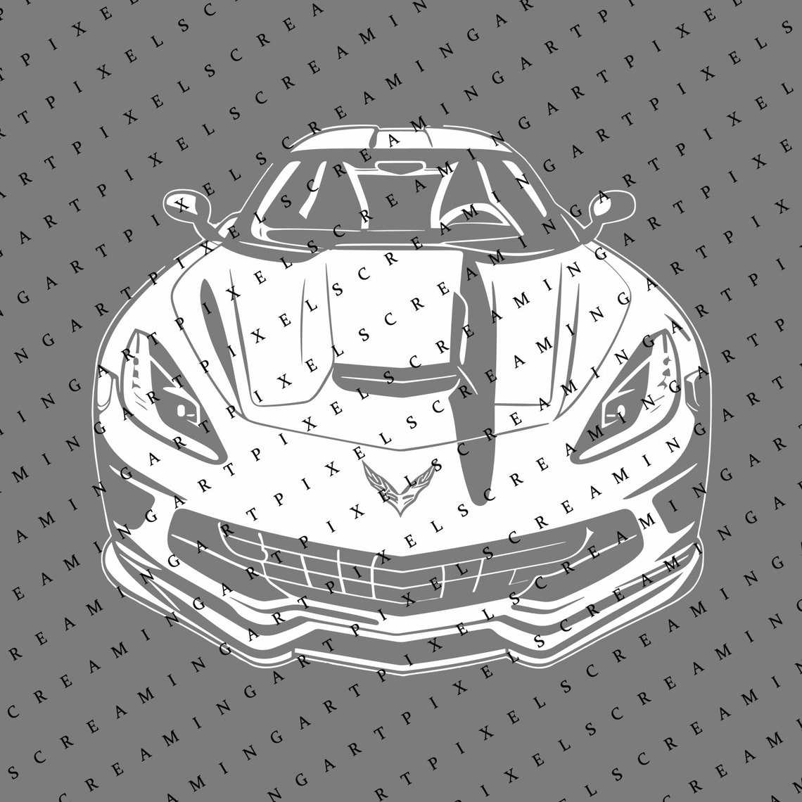 Chevy Corvette Silhouette Digital File, C5, C6 Silhouette, Chevy Racing ...