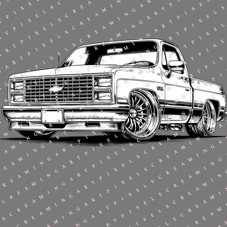Chevy Squarebody Obs Ck Truck Digital File, PNG and SVG Files, Chevy ...
