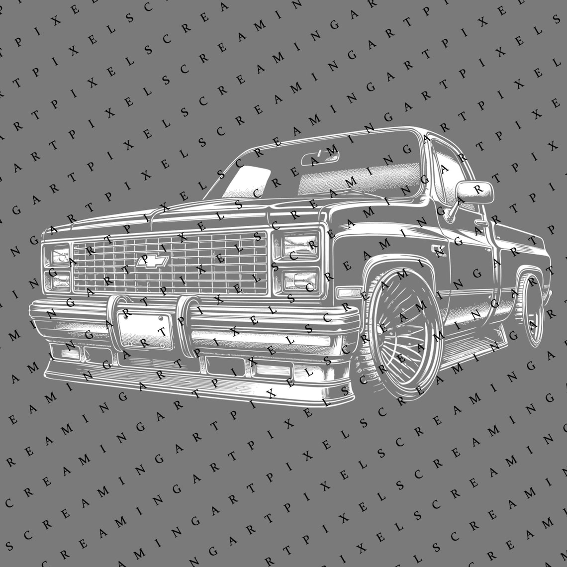 Chevy Squarebody Obs Ck Truck Digital File, PNG and SVG Files, Chevy ...