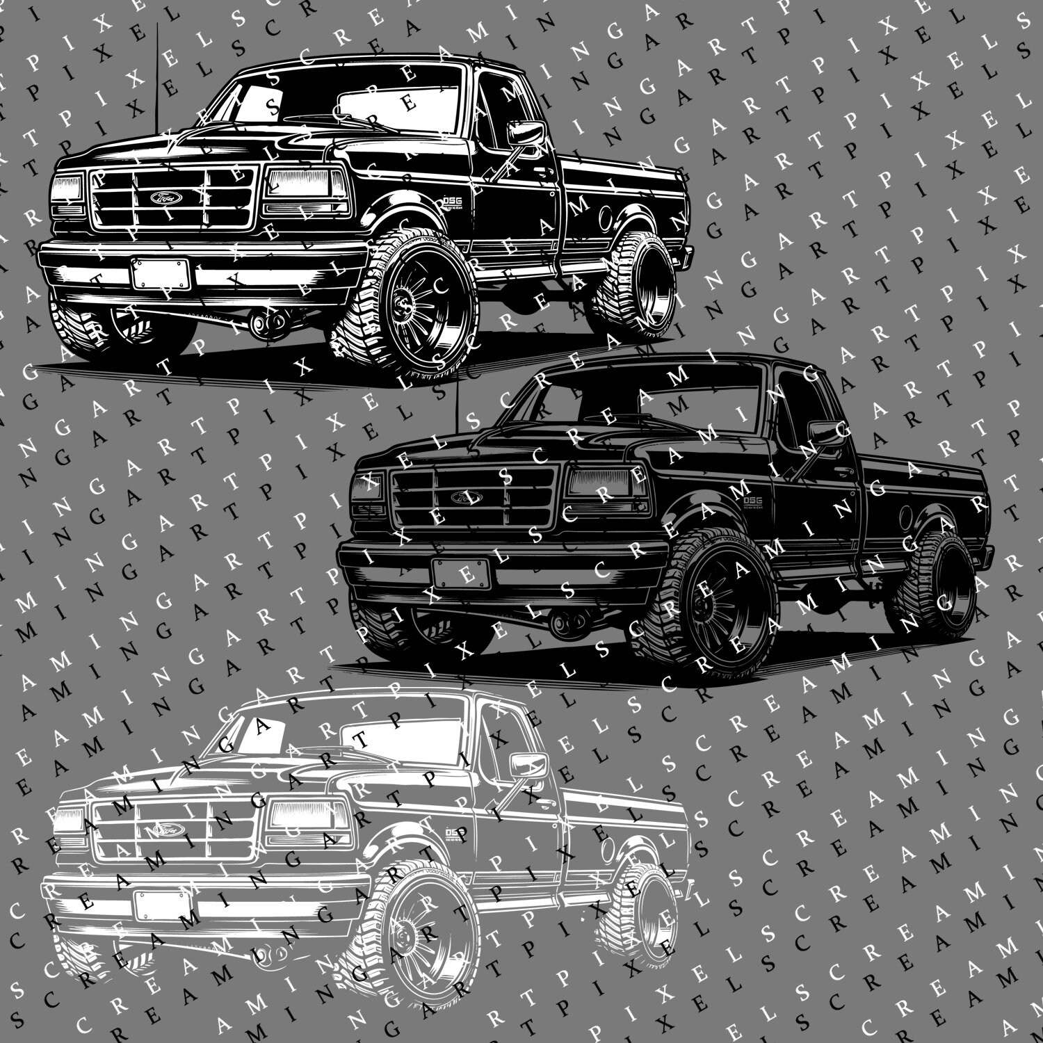 Ford Powerstroke F250 Diesel Digital File, PNG and SVG Files, Graphic ...