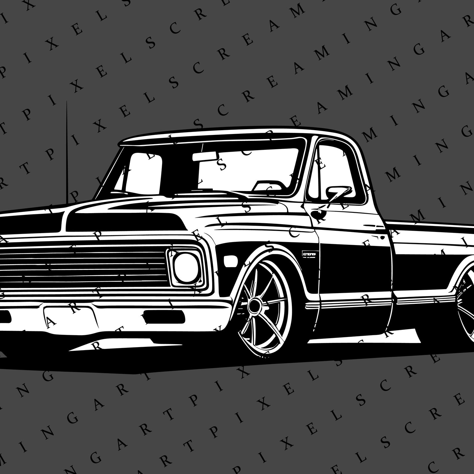 Chevy C10 Silhouette Digital File, C10 Silhouette, Chevy Truck, PNG and ...