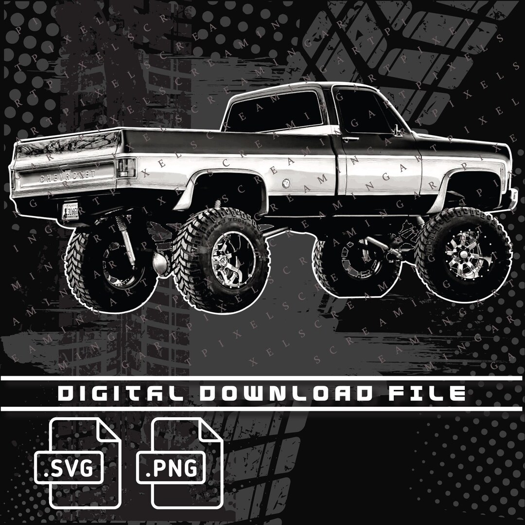 Chevy K20 Squarebody Truck, Digital File, PNG and SVG File, Chevy K10 ...