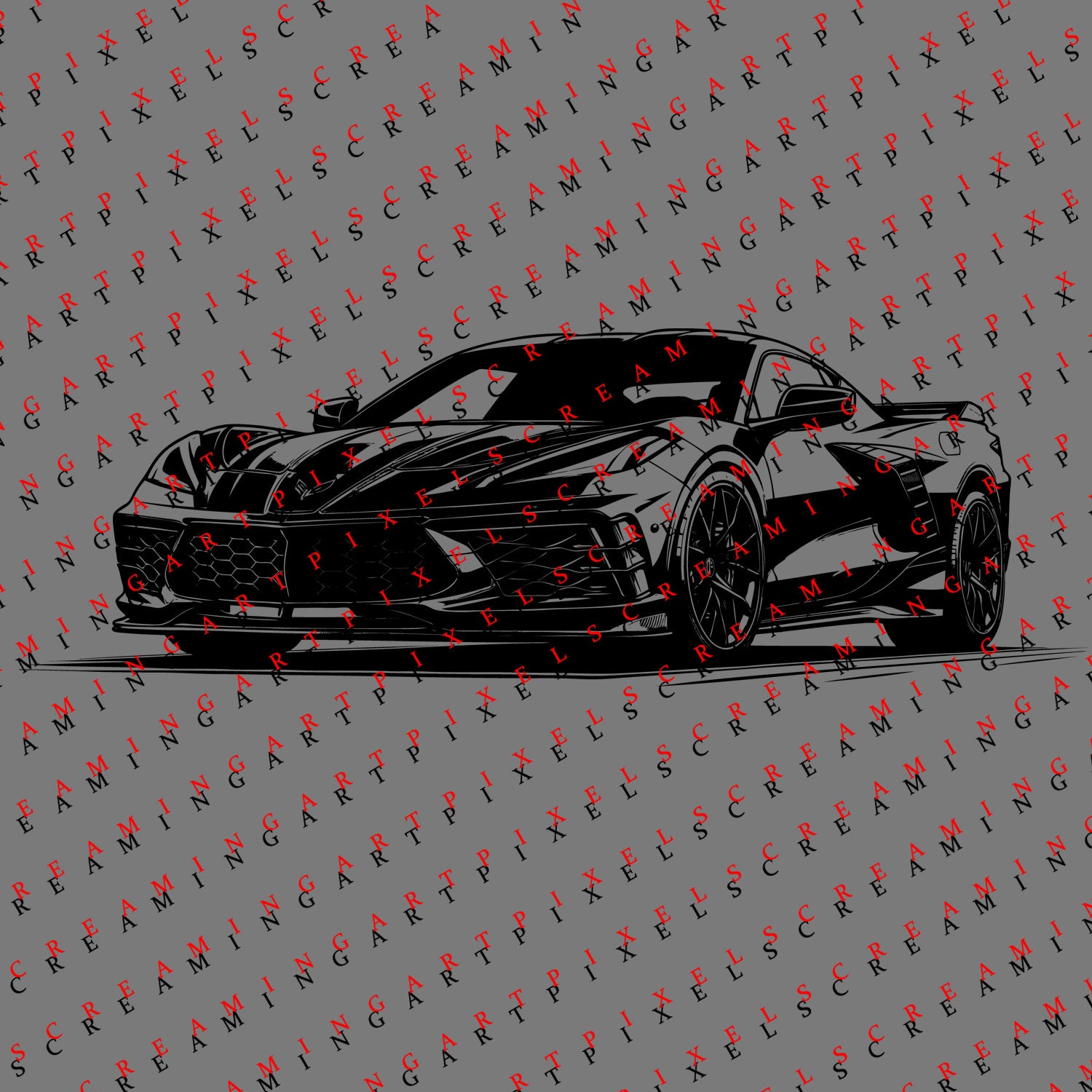 2024 Chevy Corvette C8 Silhouette Digital File, C8 Silhouette, Chevy ...