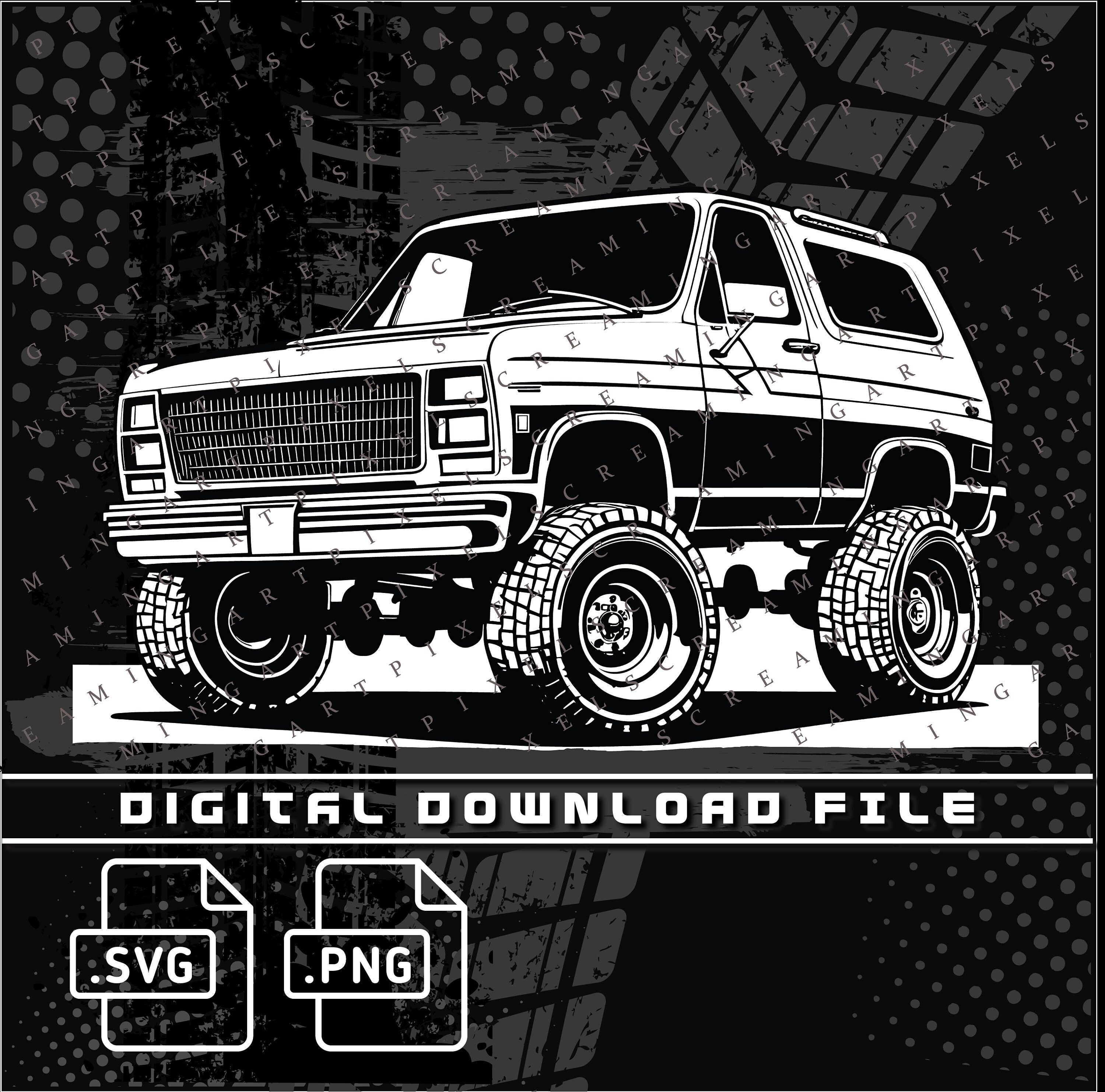 Chevy K5 Blazer Digital File, K5 Blazer, PNG and SVG Files, Chevy K10 ...