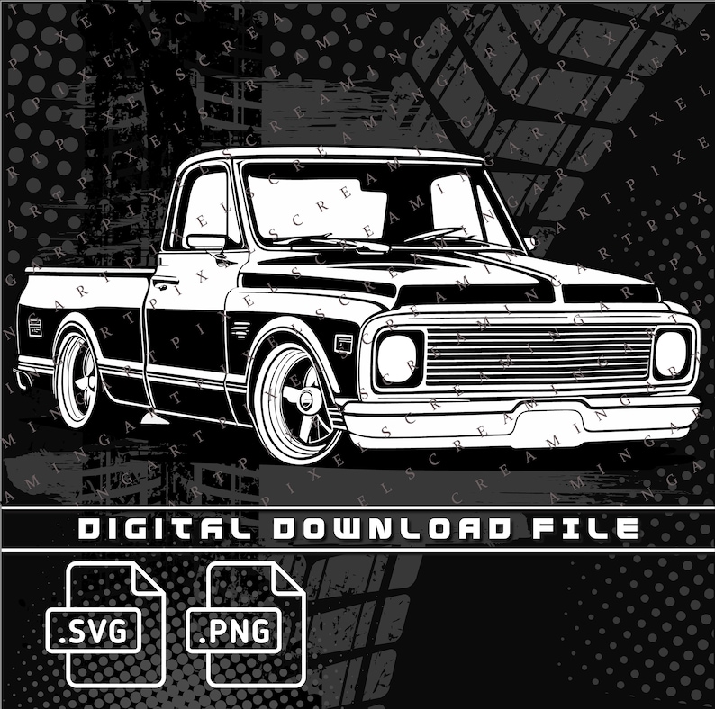 Chevy C10 Silhouette, Digital File, C10 Truck File, Chevy Truck, PNG ...