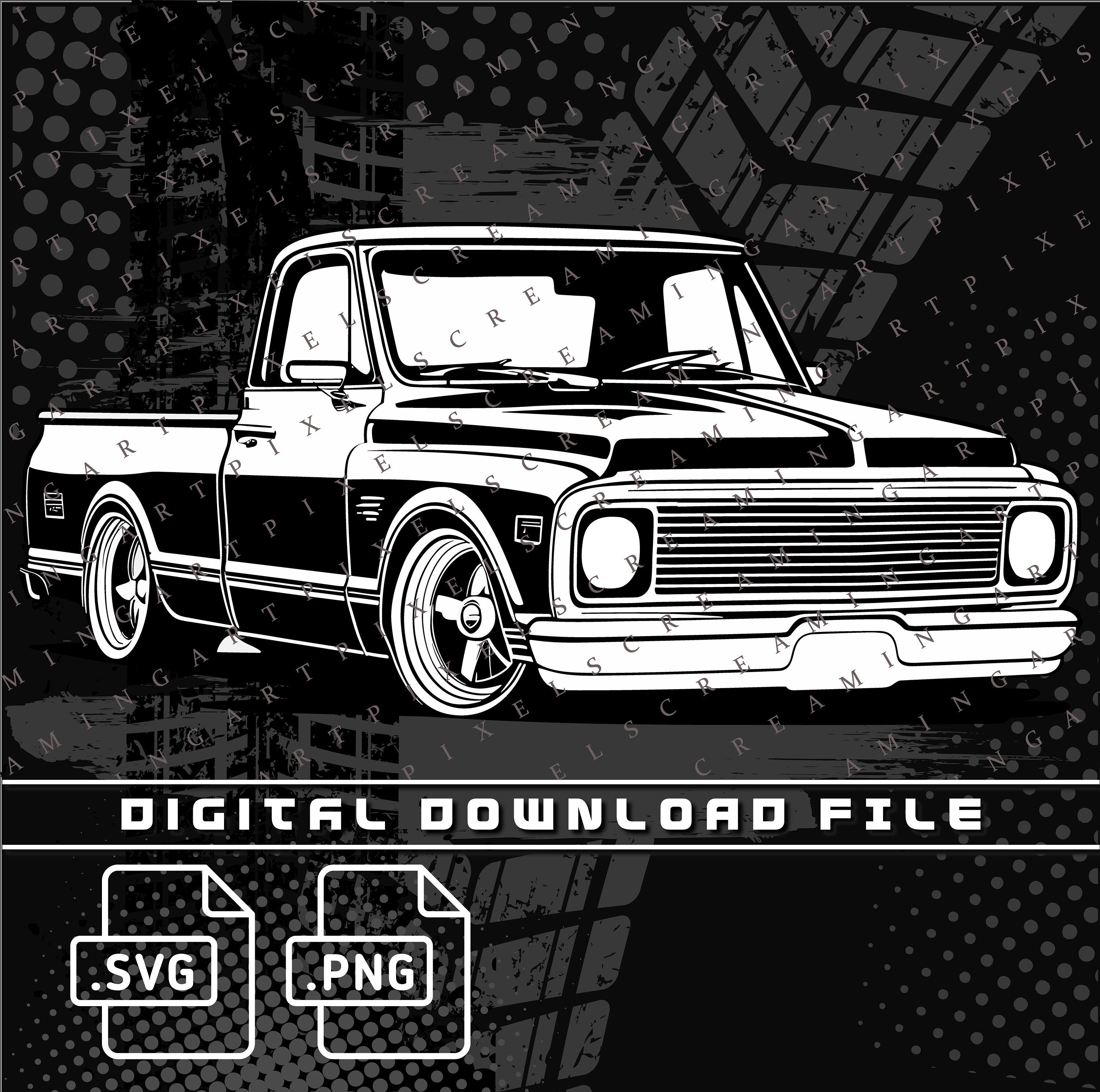 Chevy C10 Silhouette, Digital File, C10 Truck File, Chevy Truck, PNG ...