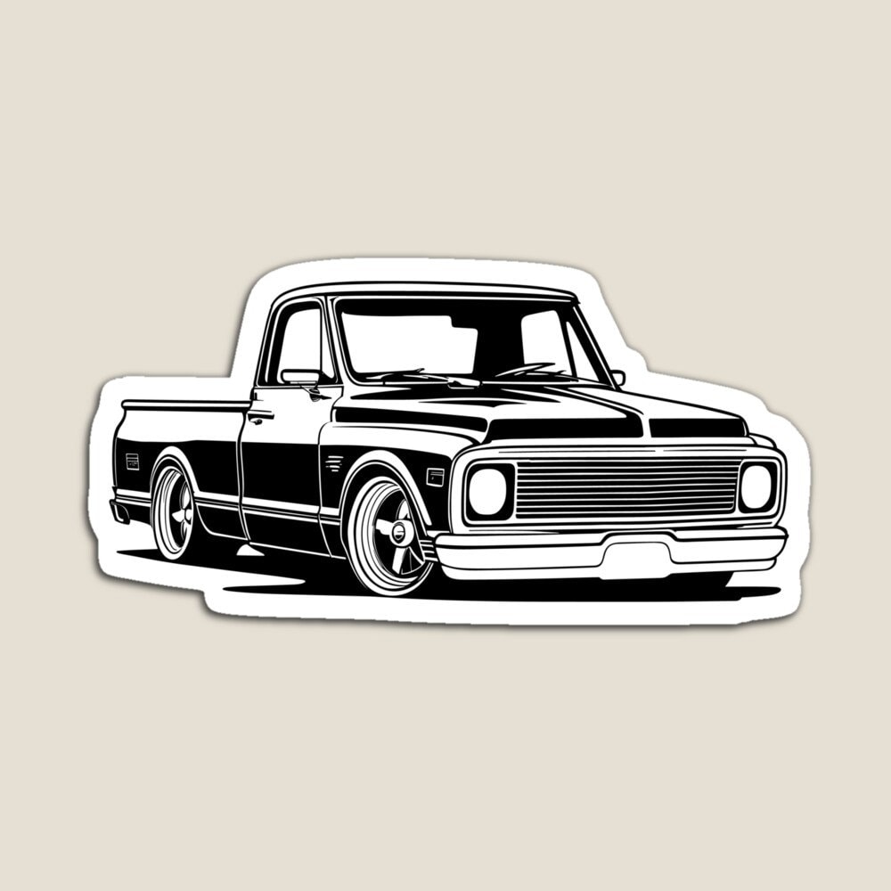 Chevy C10 Silhouette, Digital File, C10 Truck File, Chevy Truck, PNG ...