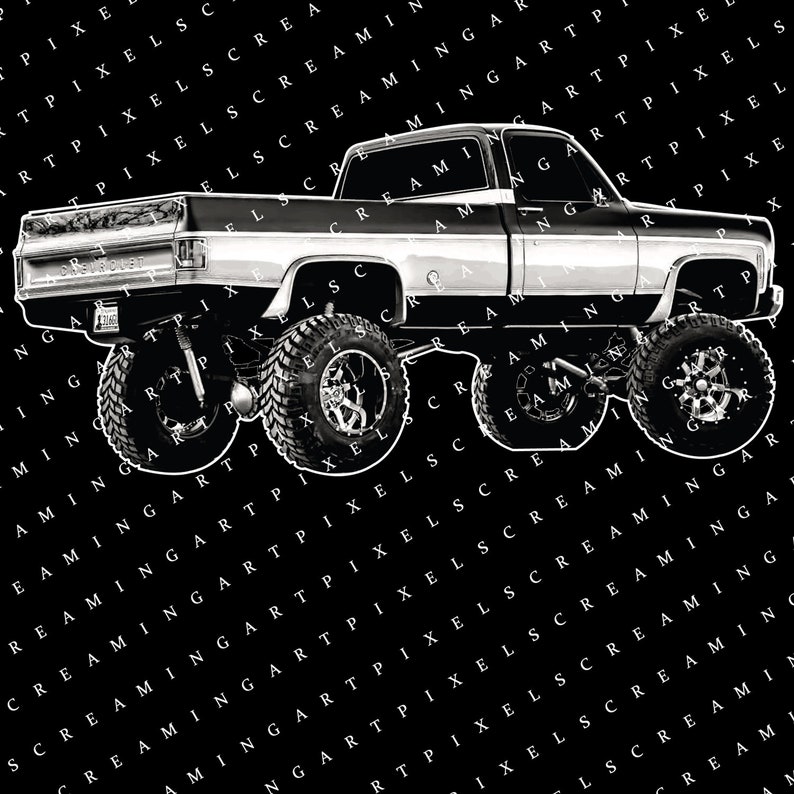 Chevy K20 Squarebody Truck, Digital File, PNG and SVG File, Chevy K10 ...