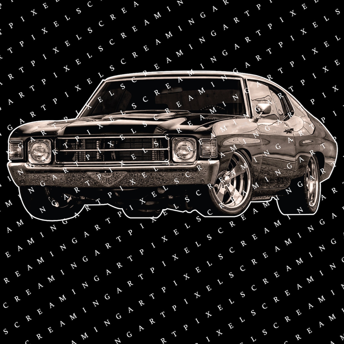Chevy Chevelle SS, Pro Street Chevelle, Digital File, Png and SVG File ...