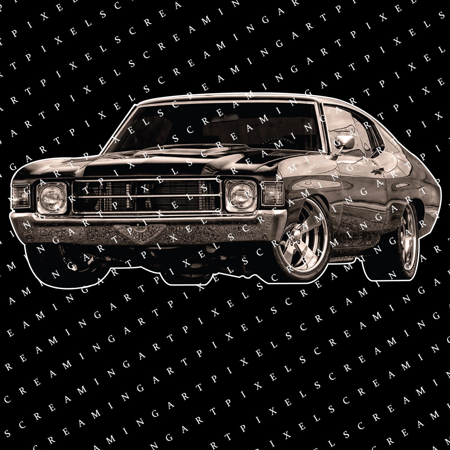 Chevy Chevelle SS, Pro Street Chevelle, Digital File, Png and SVG File ...