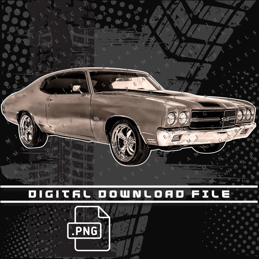 Chevy Chevelle SS, Digital File, PNG File, 1970 Chevelle, Graphic Clip ...