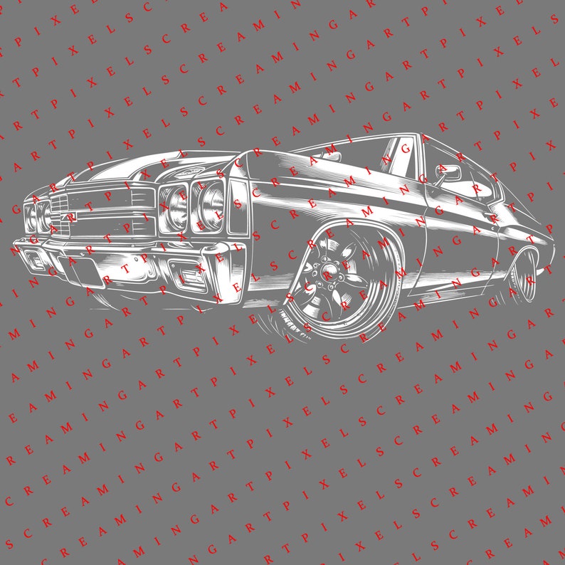 Chevy Chevelle SS, Chevelle Silhouette Digital File, Png & Svg File ...