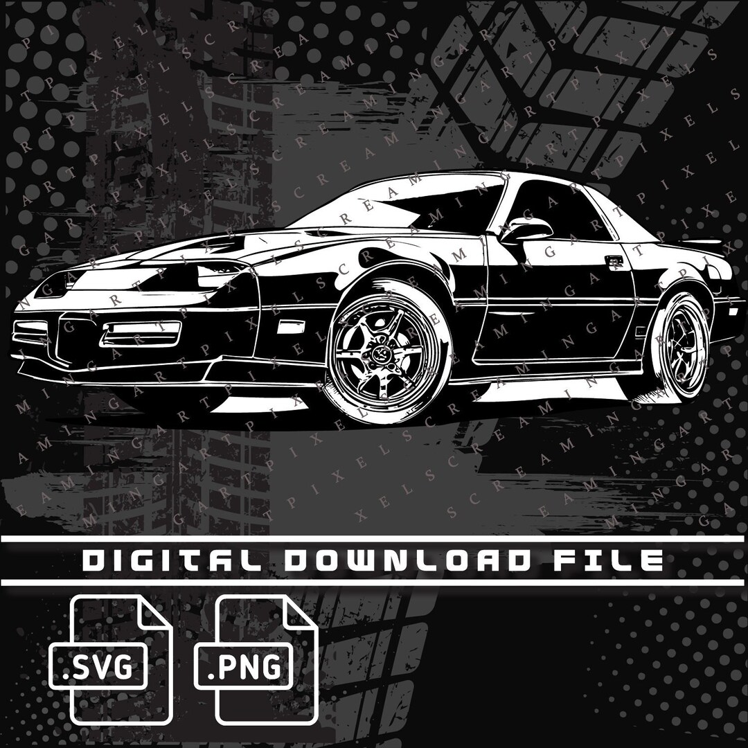 Chevy Camaro 4th Generation Silhouette Digital File, Chevy Camaro ...