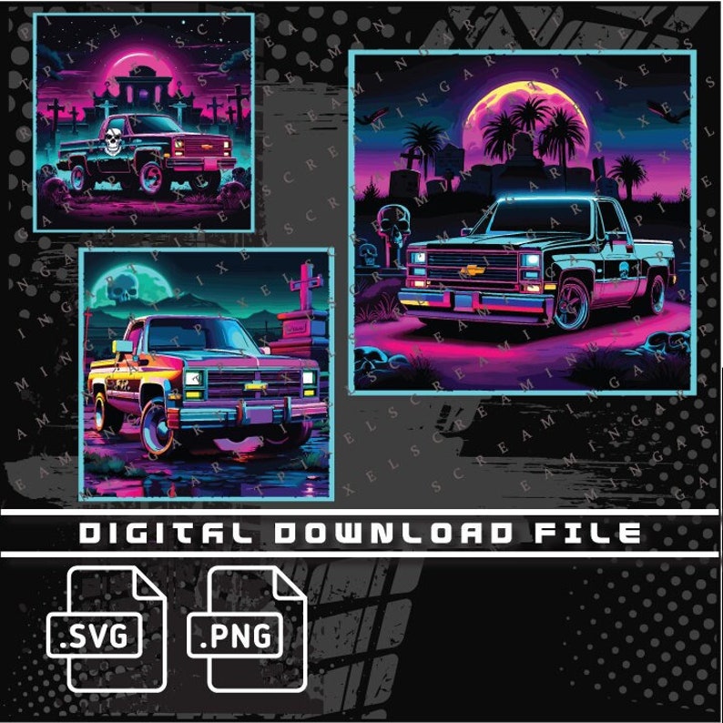 Chevy Squarebody Truck, Chevy C10, Digital File 3 Pack, Halloween ...