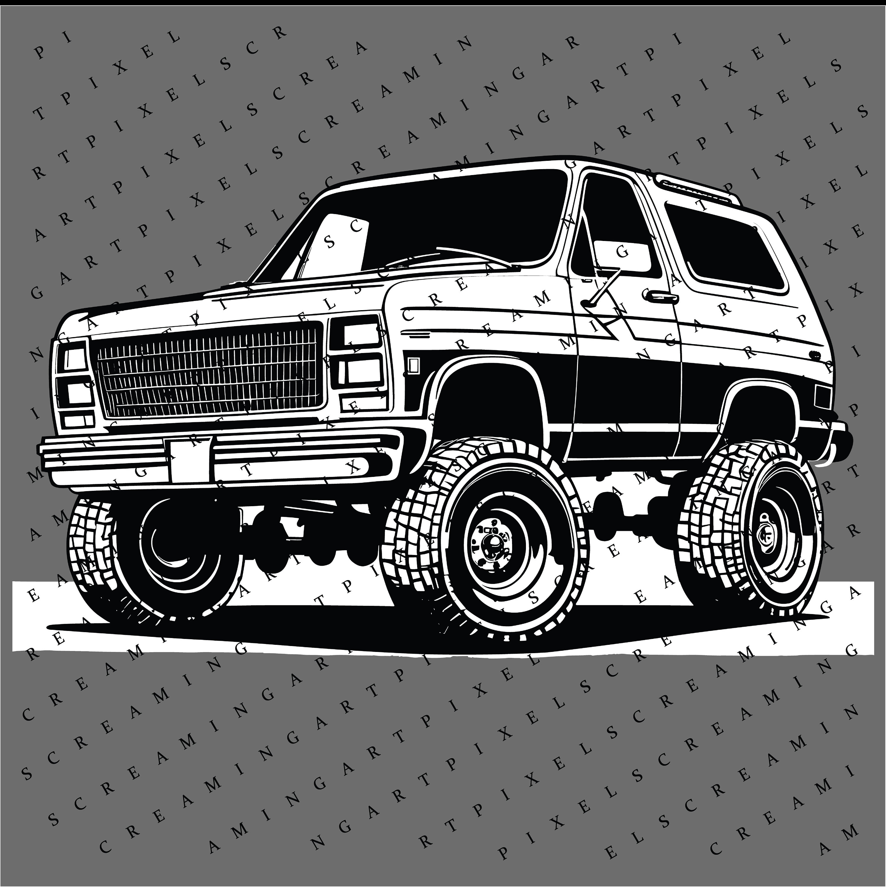 Chevy K5 Blazer Digital File, K5 Blazer, PNG and SVG Files, Chevy K10 ...