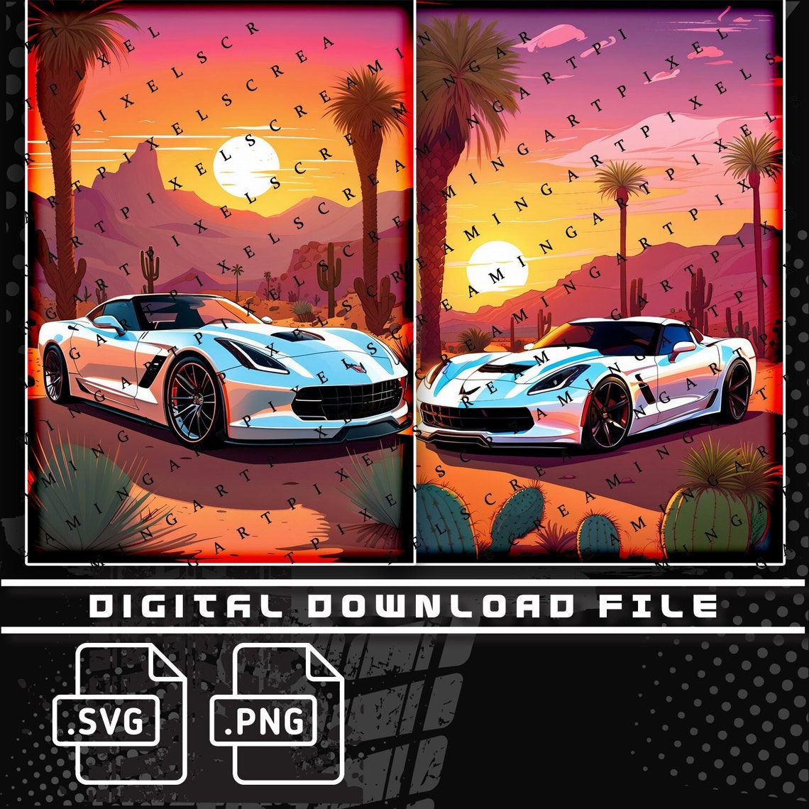 Chevy Corvette C5 C6 Corvette Svg Png Digital File 2 Pack - Etsy