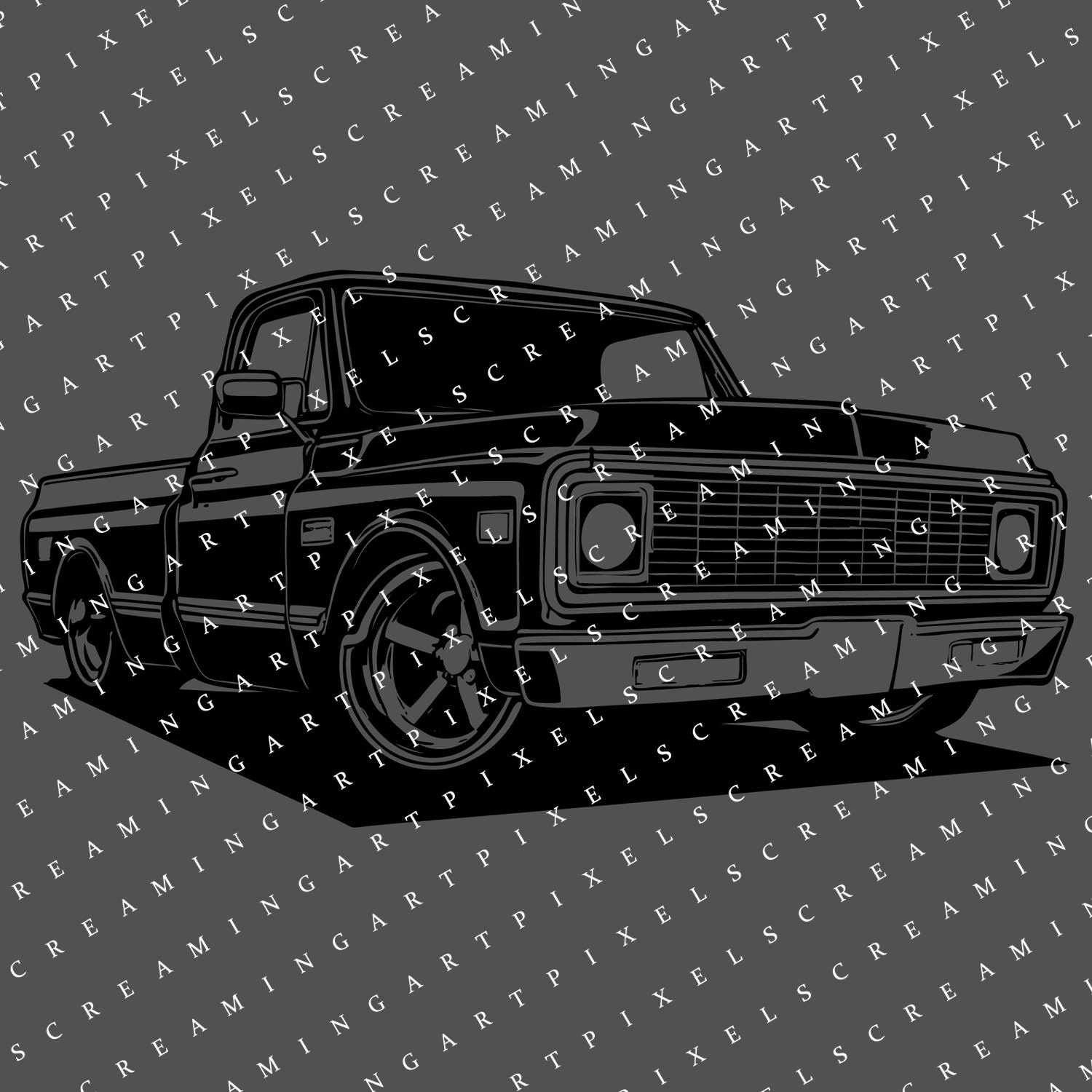 Chevy C10 Silhouette, Digital File, C10 Truck File, Chevy Truck, PNG ...