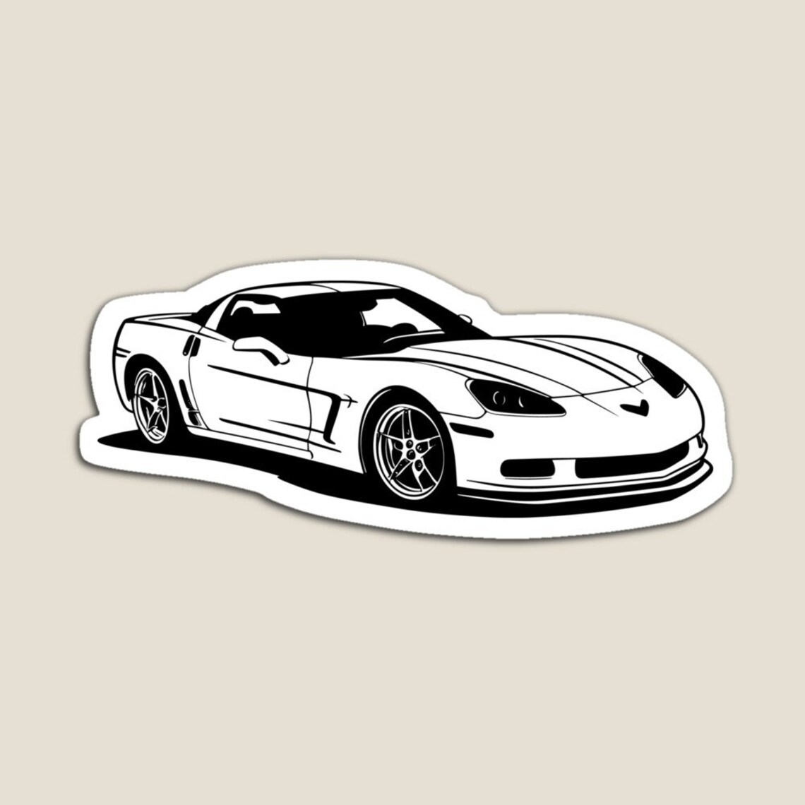 Chevy Corvette Silhouette Digital File, C5, C6 Silhouette, Chevy Racing ...