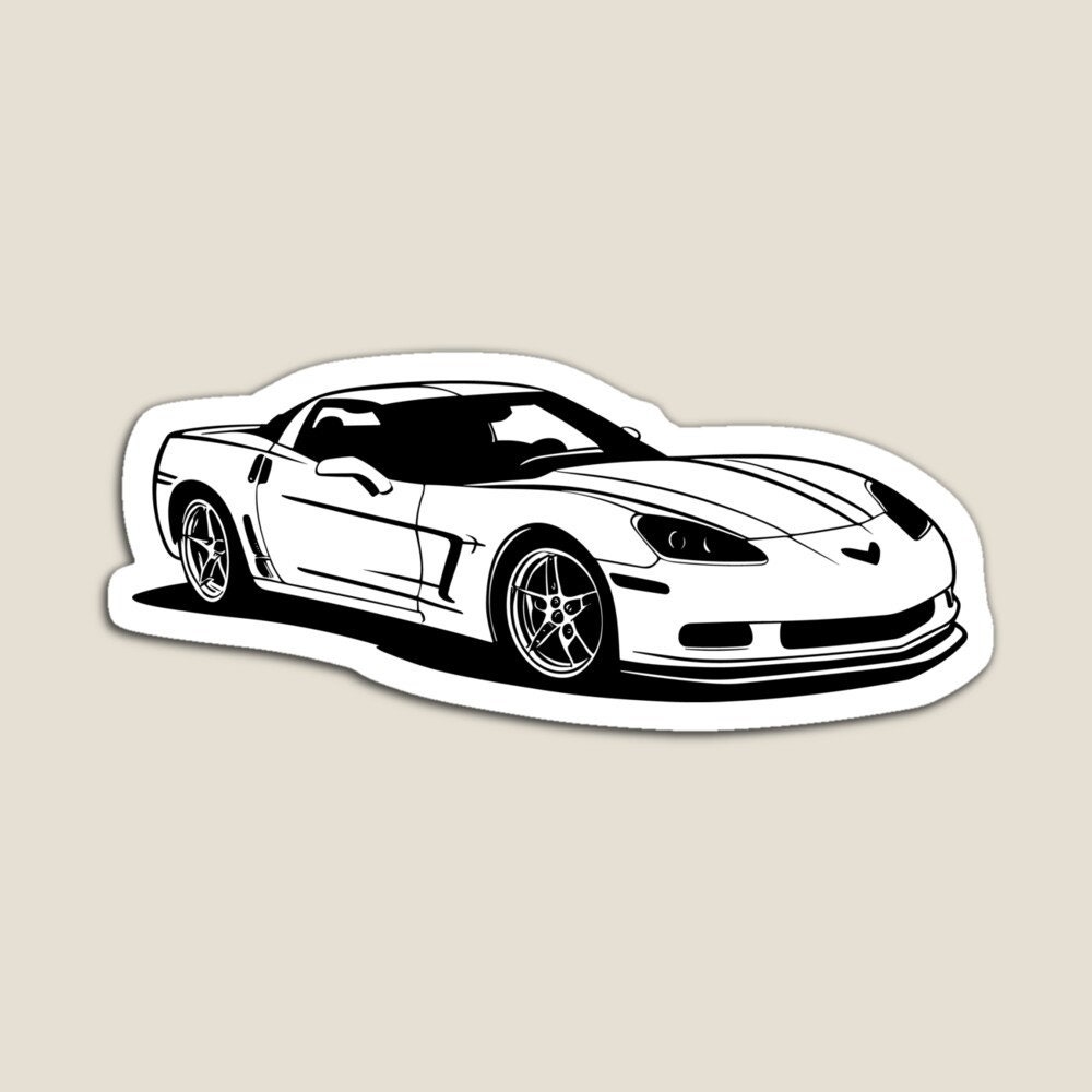 Chevy Corvette Silhouette Digital File, C5, C6 Silhouette, Chevy Racing ...