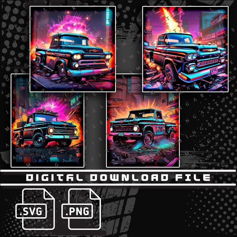 Chevy Apache 3100 Truck, Chevy C10, Squarebody Svg Png, Digital File 4 ...