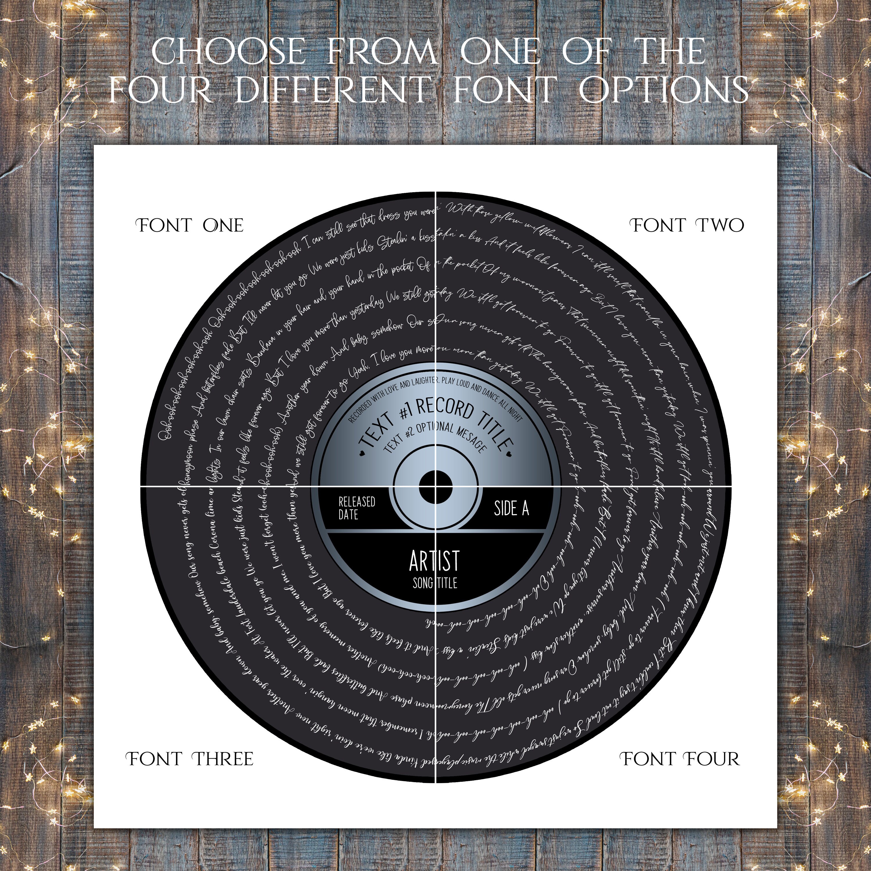 Our Song Birthday Print Your Song Print Personalised - Etsy