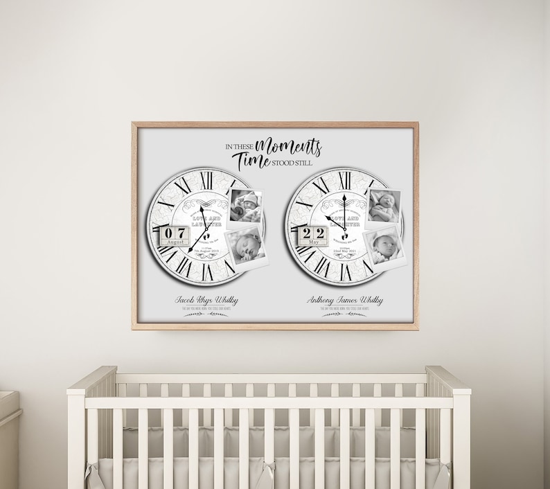 Baby Birth Announcement Clock for Wall in This Moment Time - Etsy