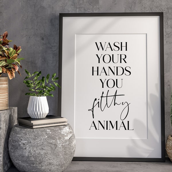 Wash Your Hands Ya Filthy Animal Christmas - Etsy