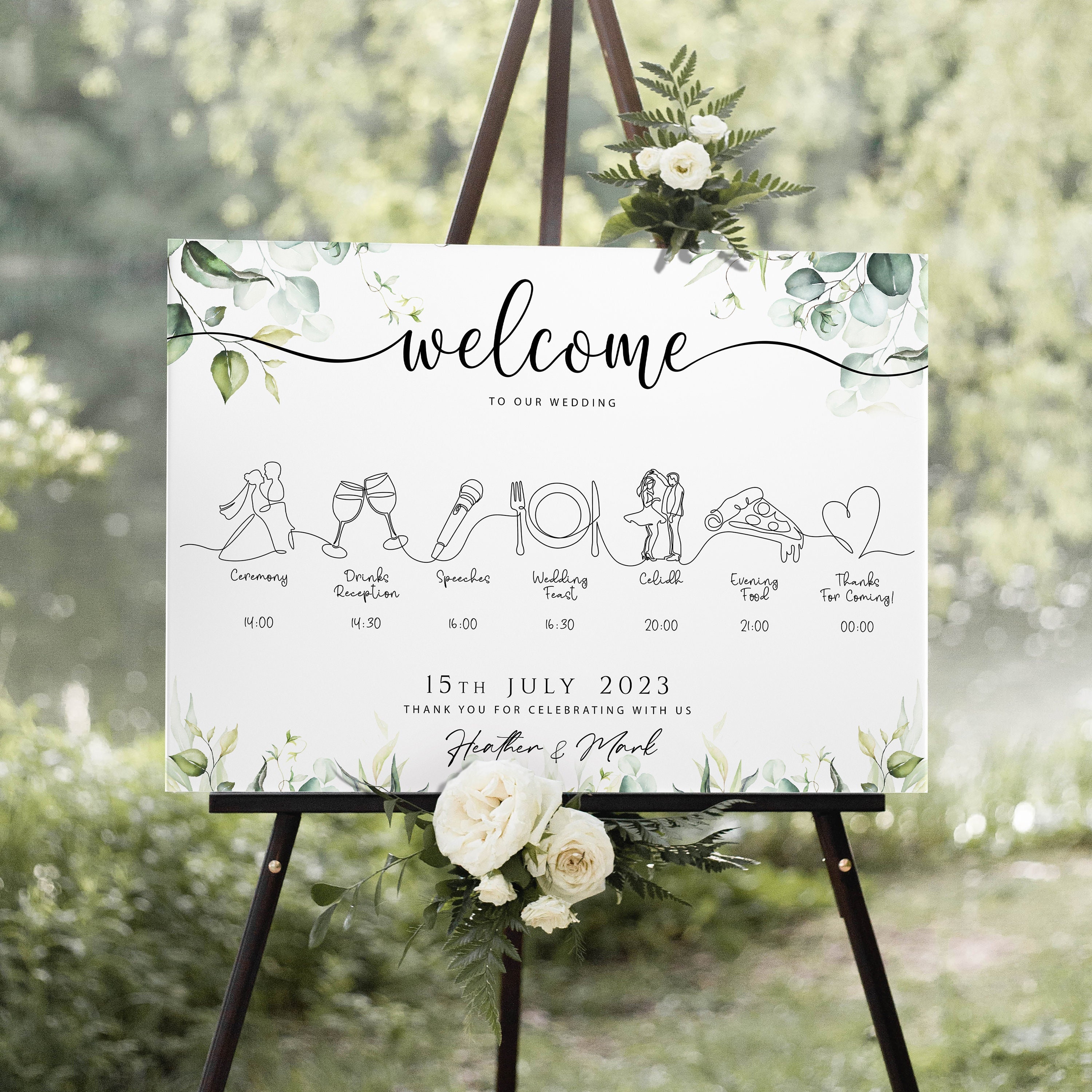 Wedding timeline sign 60 photos - Astyledwedding.com