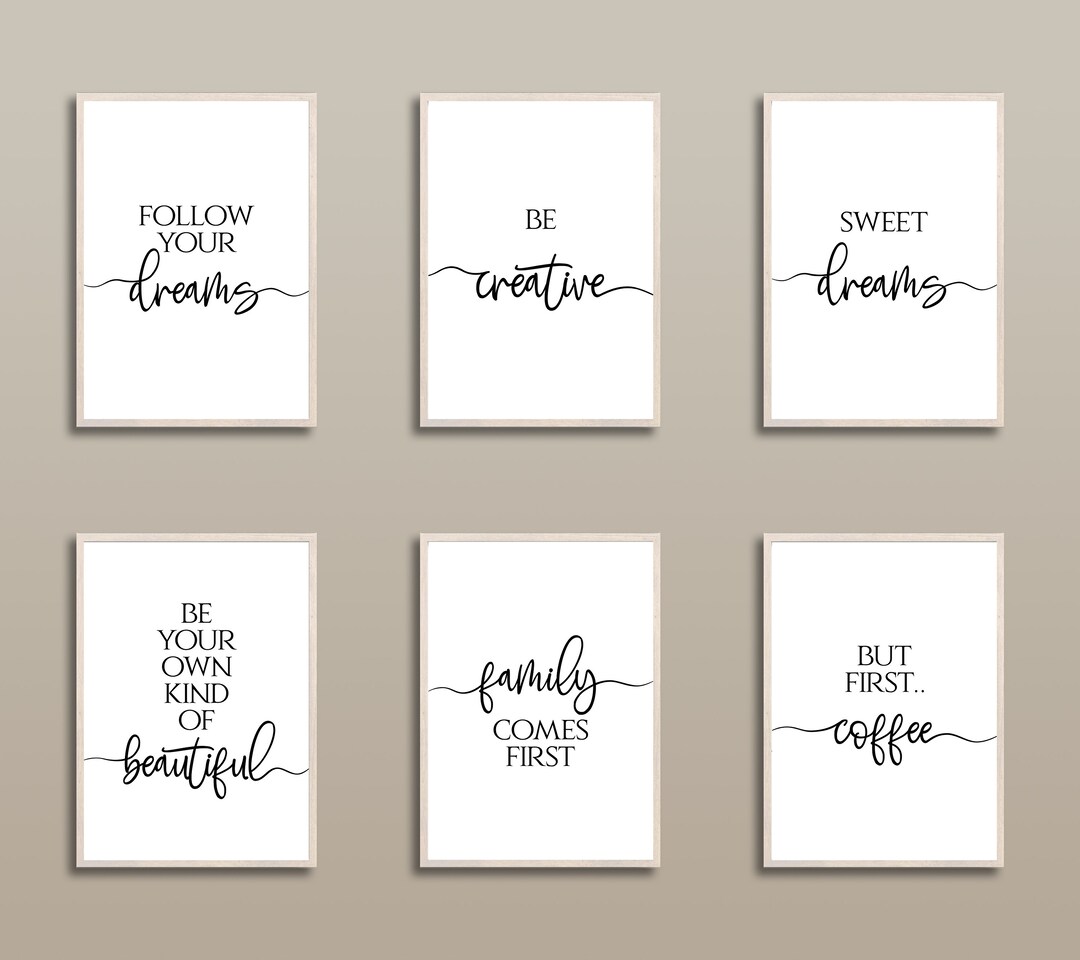 Motivational Quotes Bundle, Inspirational Sayings, Home Decor, House ...